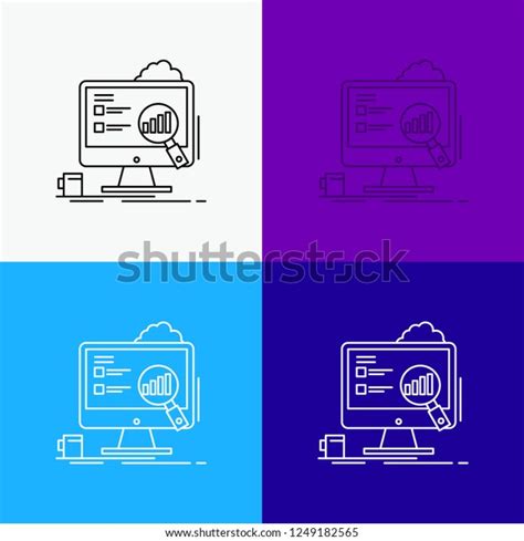 Analytics Board Presentation Laptop Statistics Icon Stock Vector Royalty Free 1249182565