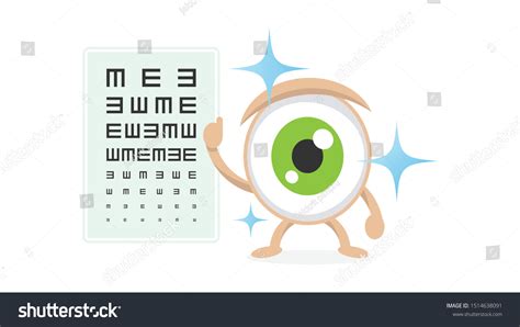 visual acuity test eyes good healthy stock vector royalty free