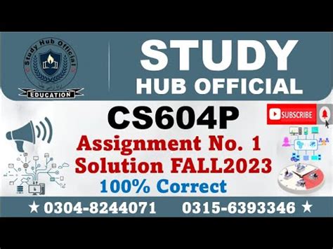 CS604P Assignment 1 Solution Fall 2023 - YouTube