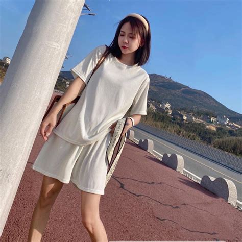 여성 여름 쿨 썸머 반팔 상하 예쁜 투피스 세트 Ivory