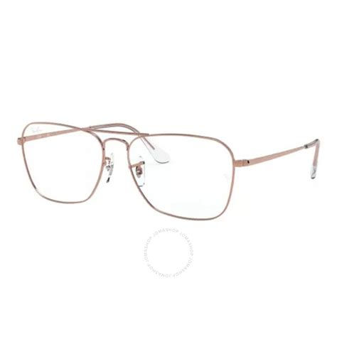 Ray Ban Ladies Rose Gold Tone Aviatorpilot Eyeglass Frames