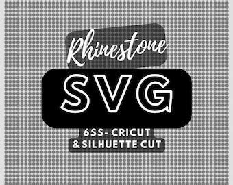 Rhinestone Template SVG Rhinestone Cut File Silhouette Cut File Cricut Rhinestone Sheet Ss