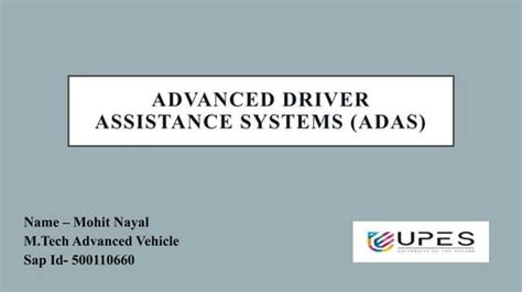 Advanced Driver Assistant System Adas Pptx