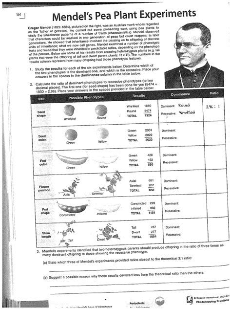 1 Mendels Pea Plant Experiments Pdf