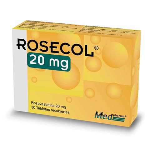 Rosecol 20mg X 30 Tabletas Farmacia Amiga
