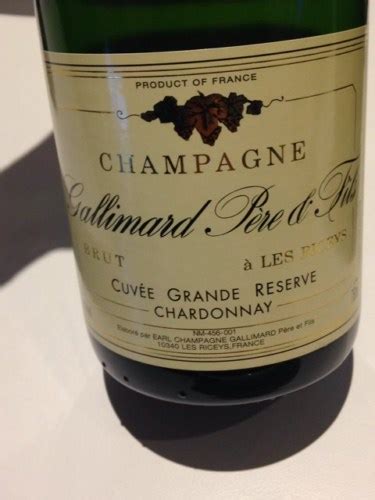 Gallimard Père Fils Cuvée Grande Reserve Brut Champagne Vivino