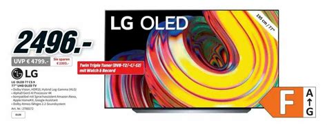 Lg Oled 77 Cs 9 77" Uhd Oled Tv Angebot bei MediaMarkt - 1Prospekte.de