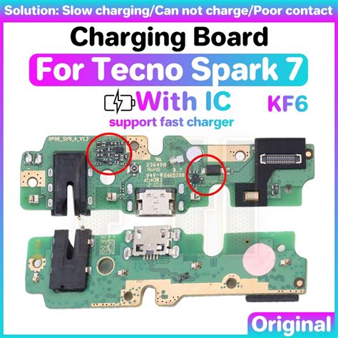 บอร์ดพอร์ตชาร์จ Usb สําหรับ Tecno Spark 7 Kf6 พร้อม Ic พอร์ต Usb Shopee Thailand