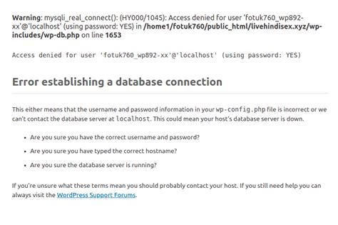 How To Fix Error Establishing A Database Connection WordPress