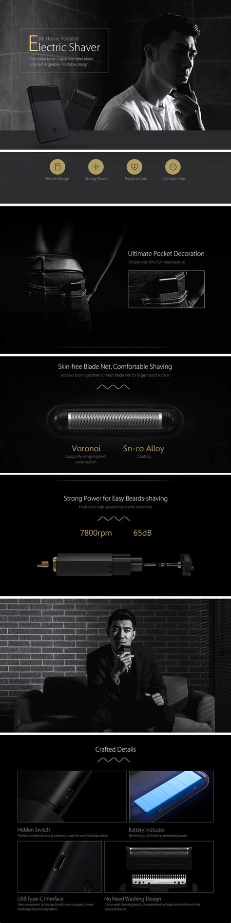 Xiaomi Mijia Portable Electric Shaver Penguin Com Bd