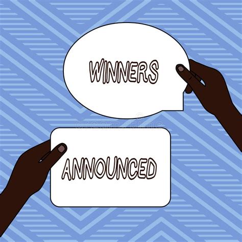 Handwriting Text Writing Winners Announced Concept Meaning Announcing