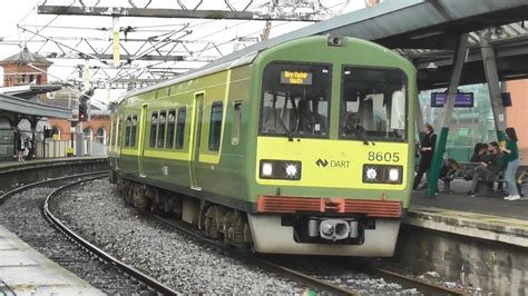 Irish Rail 8500 Class Dart Train 8605 Connolly Station Dublin Youtube