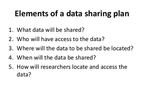 Nih Data Sharing Plan Workshop Slides