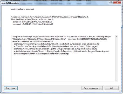 Ankhsvn Error Comes While Performing Any Action On File In Vs Project