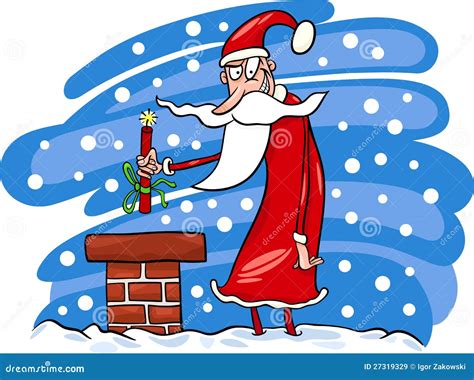 Santa Claus Cartoon Christmas Illustration Stock Vector Illustration