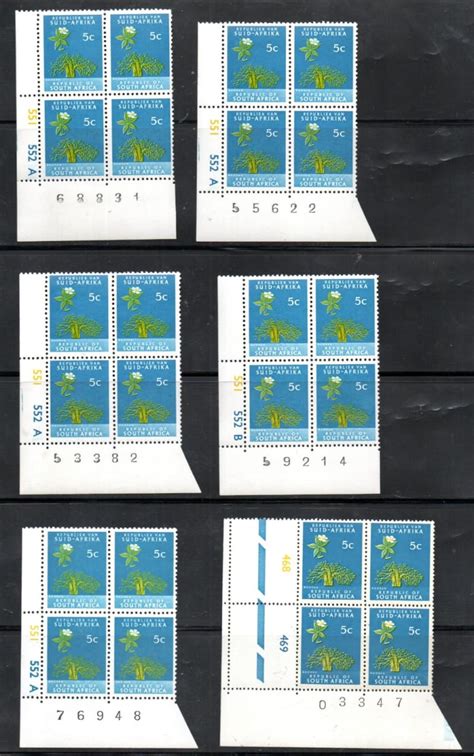 Republic Of South Africa RSA DEF ISSUE SELECTION OF MINT 5c CONTROL