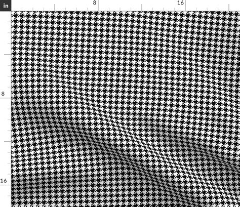 Black And White Houndstooth Small Fabric Spoonflower