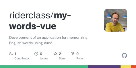 Github Riderclassmy Words Vue Development Of An Application For Memorizing English Words