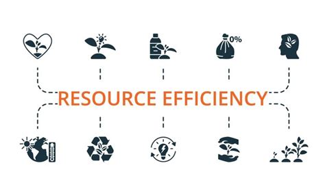Premium Vector Resource Efficiency Icon Set Monochrome Simple Resource