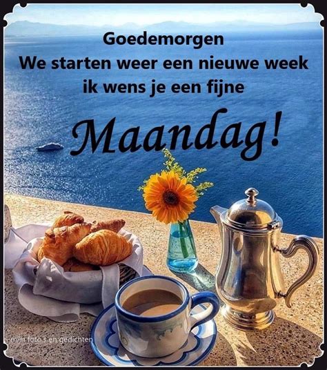 Pin Van Tiny Pits Op Dagen Plaatjes Goedemorgen Maandag Nieuwe Week
