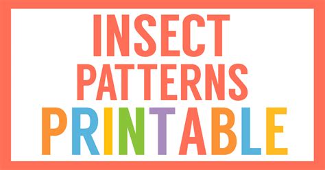 Insect Pattern Worksheets Homeschool Share