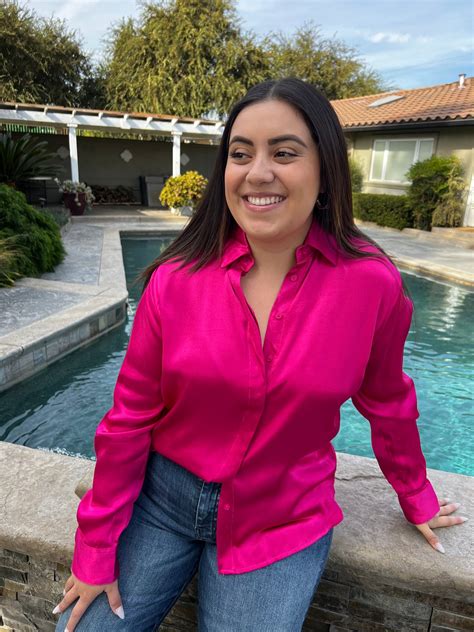 Hot Pink Button Up Long Sleeve My Forever Cowgirl