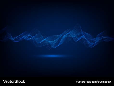 Wave Lines Flowing Dynamic Artificial Royalty Free Vector