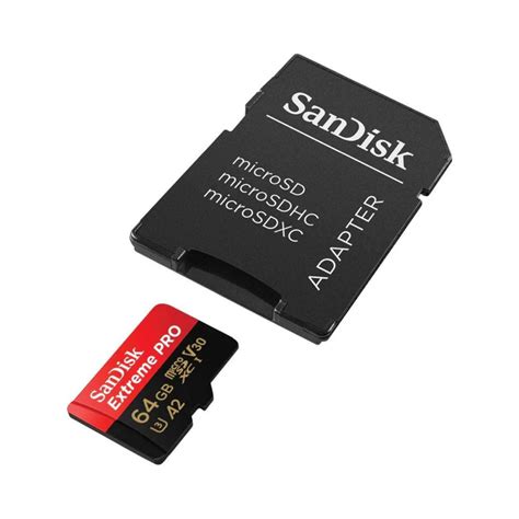 Sandisk Extreme Pro 64gb 200mbs Microsdxc Uhs 1 Card With Adapter Sds