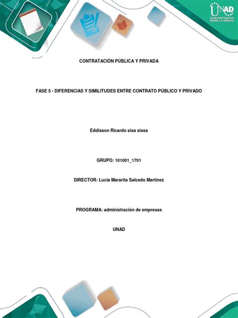 Contratacion Publica Y Privada Fase 5 Diferencias Y Similitudes Entre