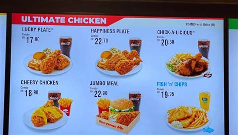 Marrybrown Menu Malaysia Harga Dikemaskini 2024