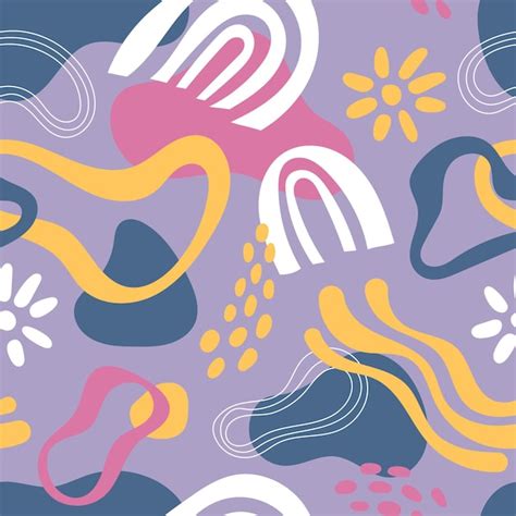 Free Vector Hand Drawn Abstract Shapes Pattern Design