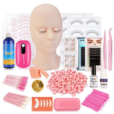 Szcy Llc Eyelash Extension Kit Mannequin Head With 7 Pairs Replaced Eyelids
