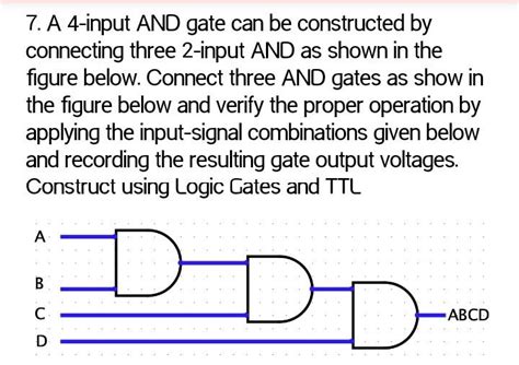 Solved 7 A 4 Input AND Gate Can Be Constructed By Chegg