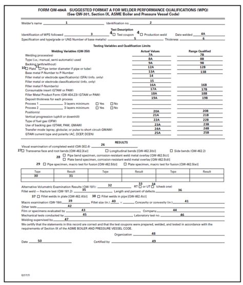 How To Write A Welder Performance Qualification Record