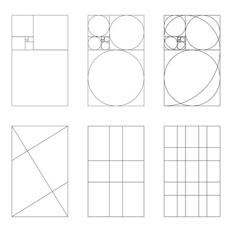 Golden Ratio Template Set Fibonacci Array Numbers Method Golden