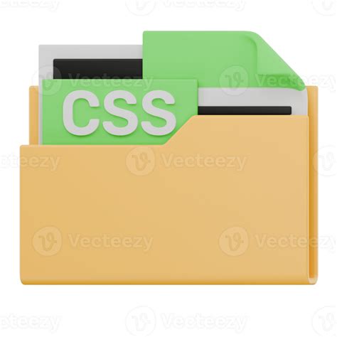 3d Css File Folder Format Icon 56400889 Png