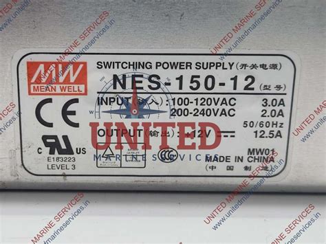 Mean Well Nes 150 12 Switching Power Supply United Marine Services