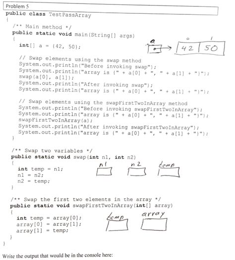 Solved Problem 5 Public Class Test Passarray Main Method