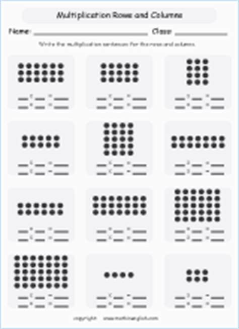 Nd Grade Math Rows And Columns Worksheets