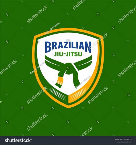 Brazilian Jiu Jitsu Badge Emblem Belt Stock Vector Royalty Free