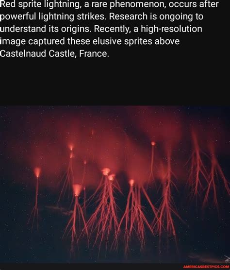 Red Sprite Lightning A Rare Phenomenon Occurs After Powerful