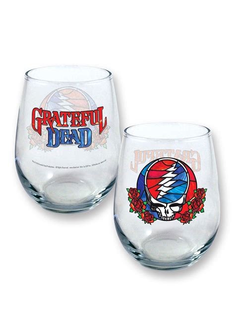 Stained Glass Stealie 21oz Grateful Dead Stemless Glass