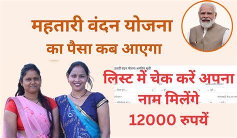महतारी वंदन योजना का आ गया पैसा चेक करें लिस्ट में अपना नाम 2024 Cg