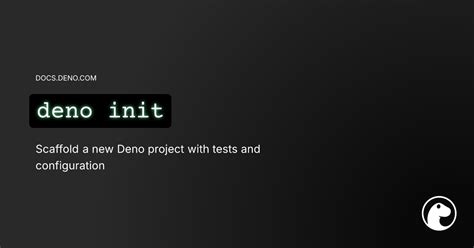deno init start a new project