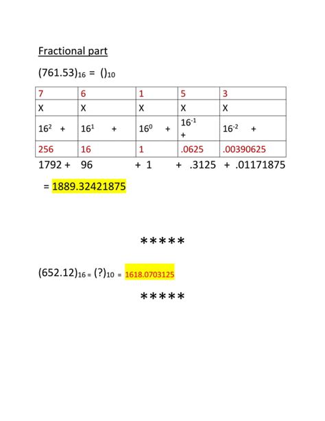 Any Other Numbering System To Decimaldocx