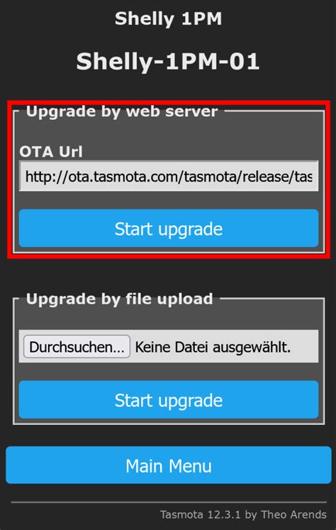 Shelly Tasmota über Wlan Flashen 1pm And Mehr Hoerlinet