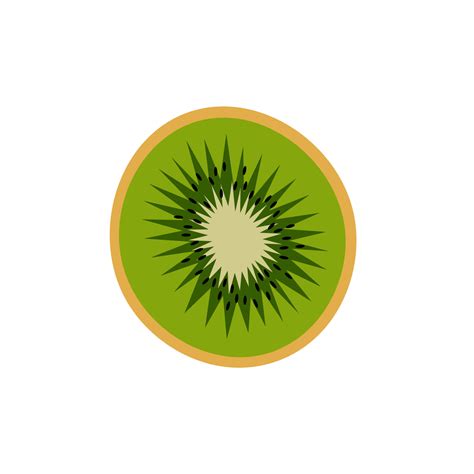 A Single Vector Illustration Of A Kiwi Fruit Lines Art Tropical Kiwi