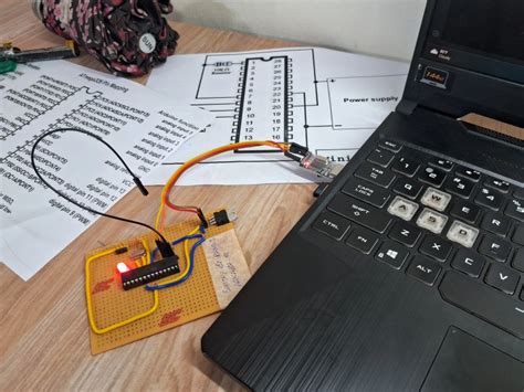 Arduino Atmega328 Pin Built In Circuit With Led Sanjay Sairam