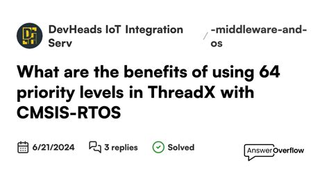 What Are The Benefits Of Using 64 Priority Levels In Threadx With Cmsis