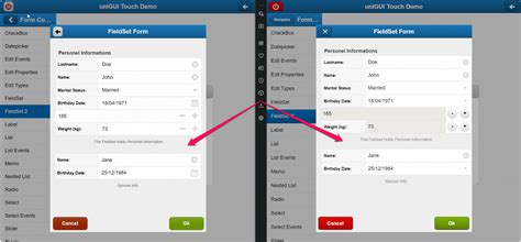 Fieldset Rendering Difference Unigui Mobile Unigui Discussion Forums
